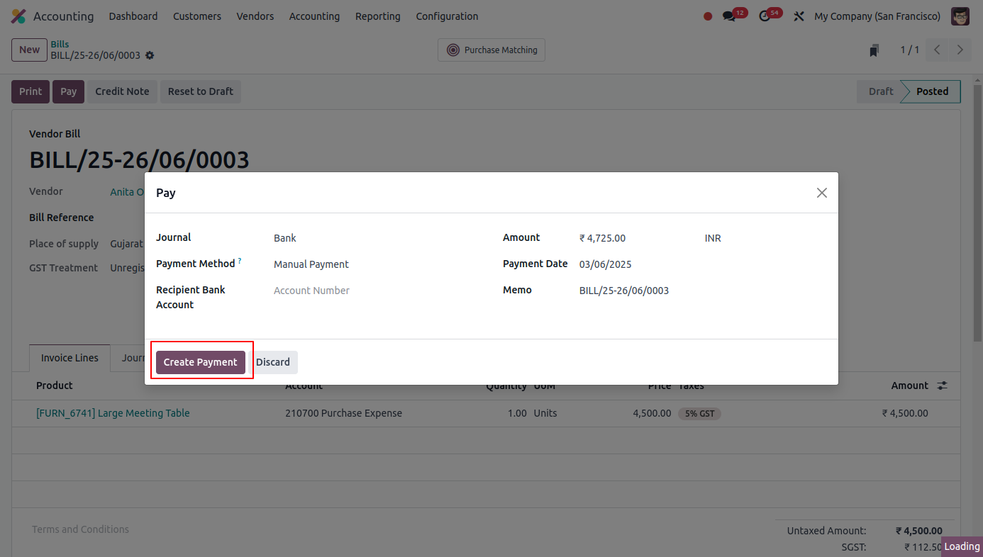 How to Create Vendor Bills in Odoo [Step By Step Guide]